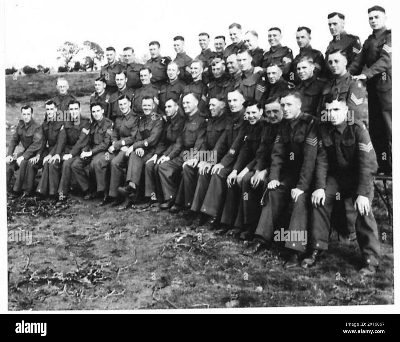 Group photograph of sergeants from the West Yorkshire Regiment, British ...