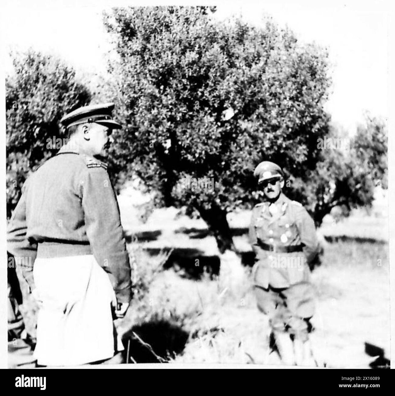 General Freyburg receives Major General Frecken von Leibenstein at his ...