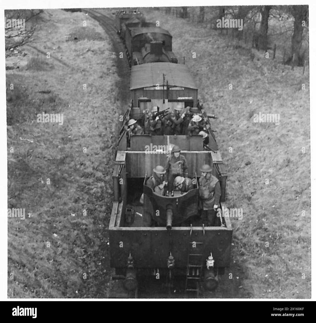 The Home Guard's armoured train displayed a fighting car equipped with ...