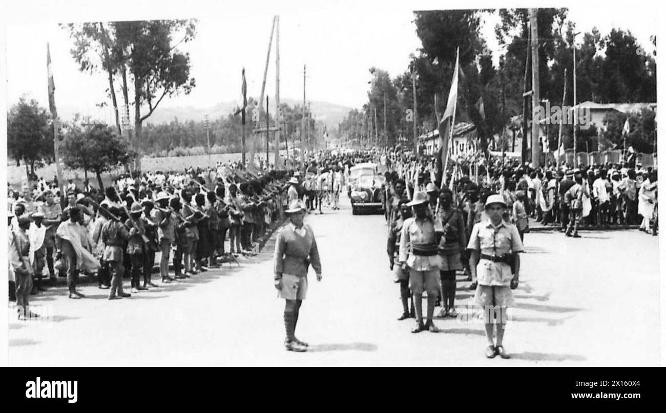 HAILLE SALASSIE ENTERS ADDIS ABABA - The procession making its way into ...