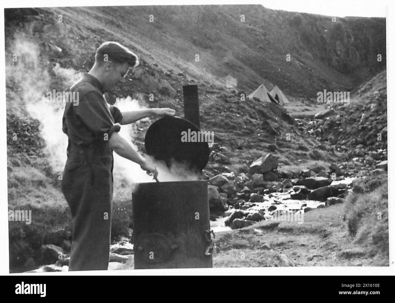 BRITISH AND CANADIAN TROOPS IN ICELAND - Typical camp scenes near ...