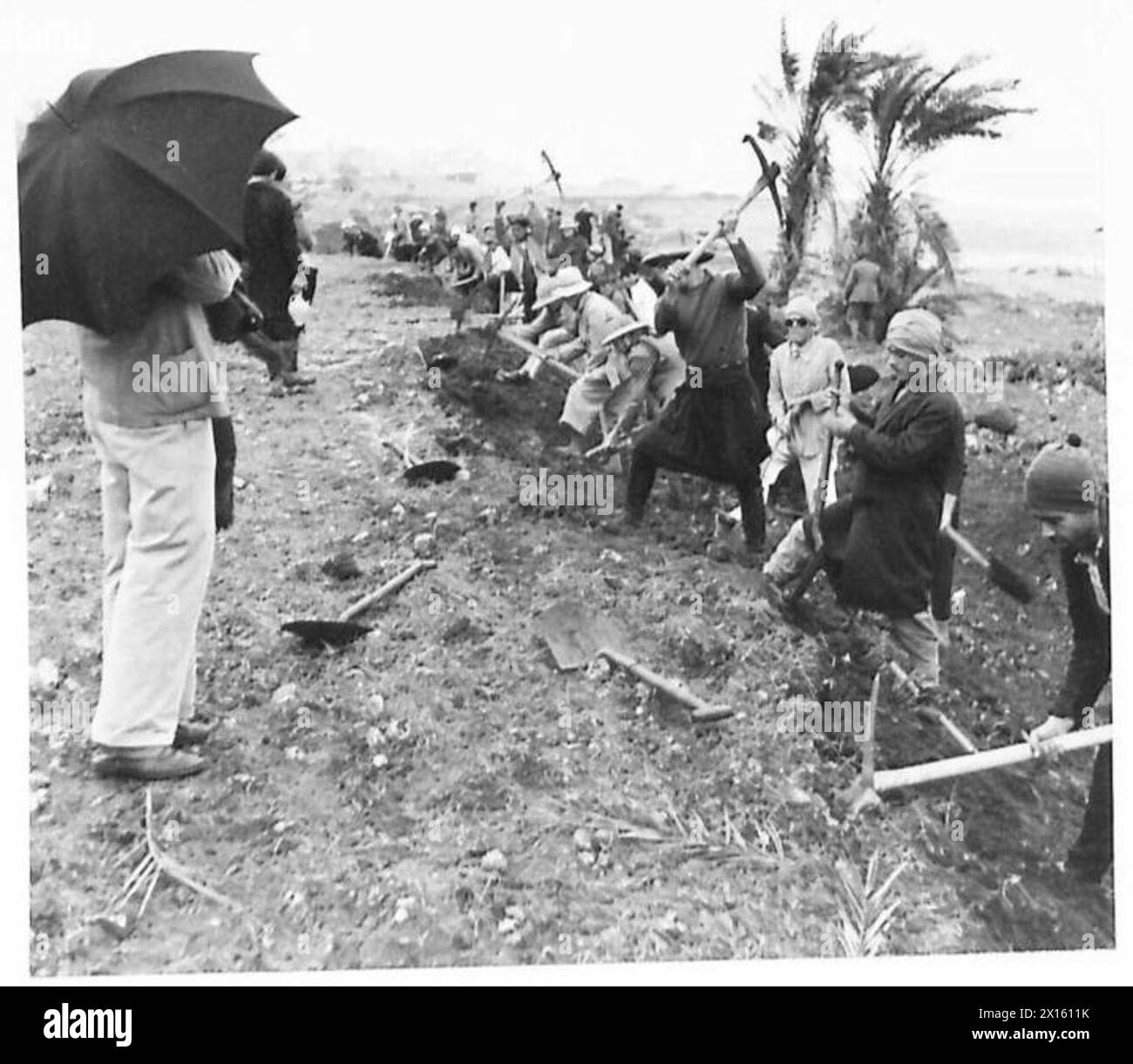 Track construction clearing site Black and White Stock Photos & Images ...