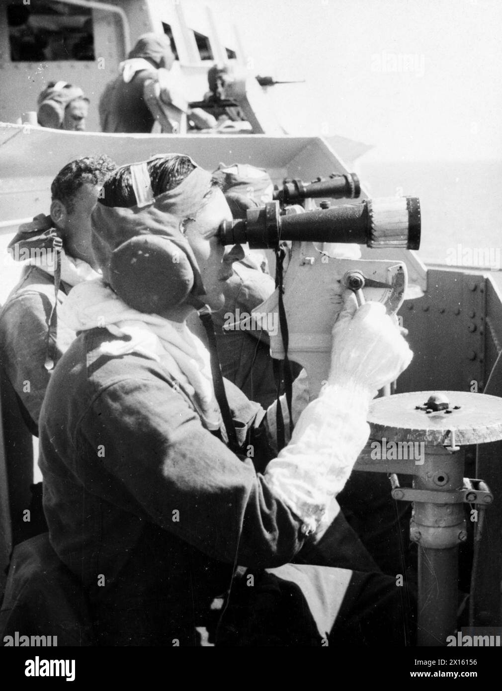 THE BATTLESHIP HMS HOWE IN NEW ZEALAND WATERS. JANUARY 1945, ON BOARD ...