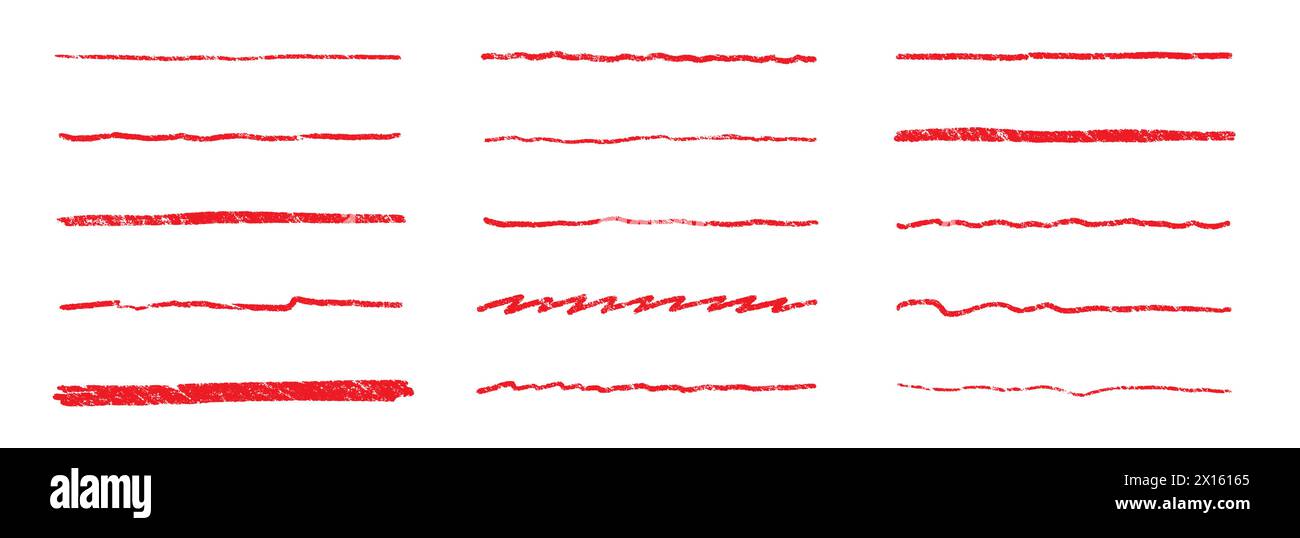 Line underline red crayon brush pencil pen marker paint stroke. Line ...