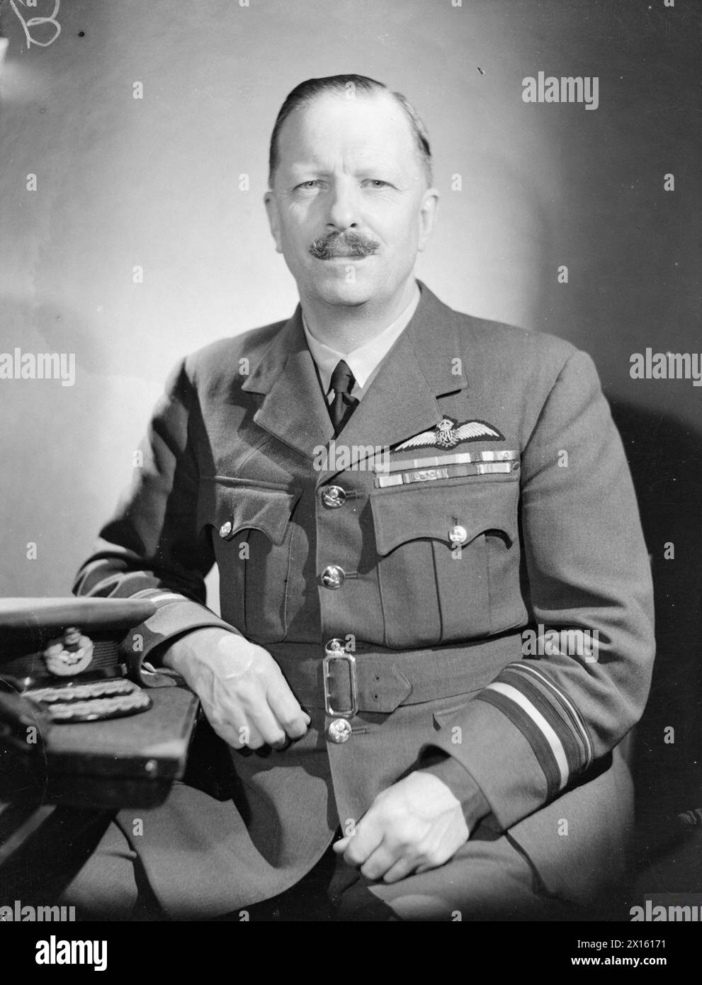 ROYAL AIR FORCE BOMBER COMMAND, 1942-1945. - Half-length portrait of ...