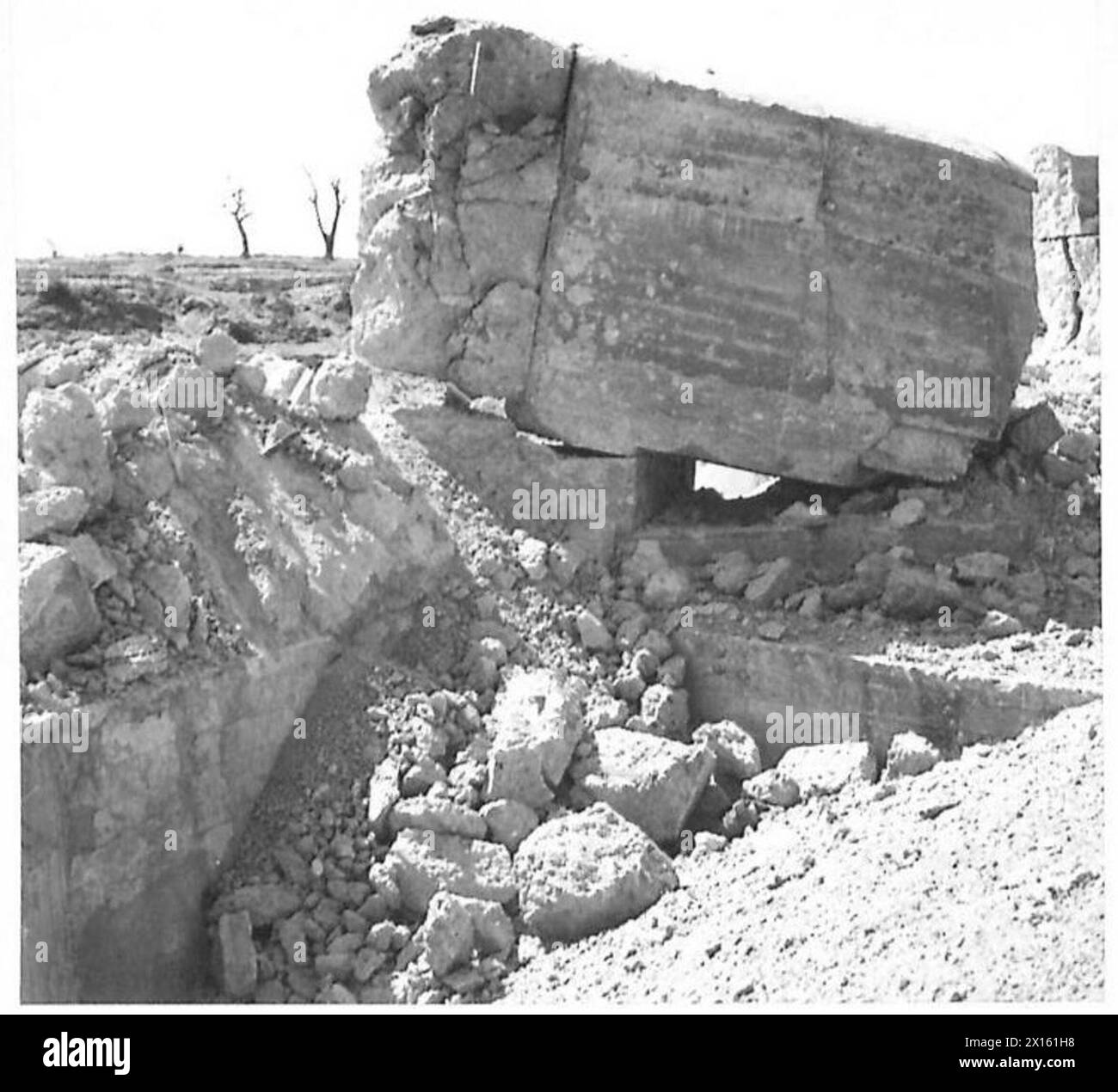 SPECIAL ASSIGNMENT FOR 79TH ARMOURED DIVISION - Block of concrete wall ...