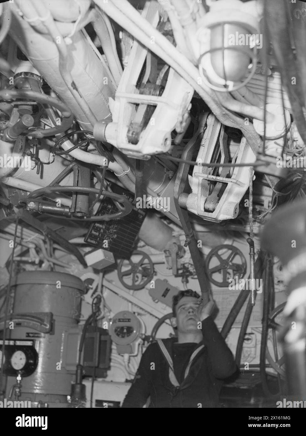 INTERIOR OF HM SUBMARINE GRAPH, CAPTURED GERMAN U-BOAT (U570). OCTOBER ...