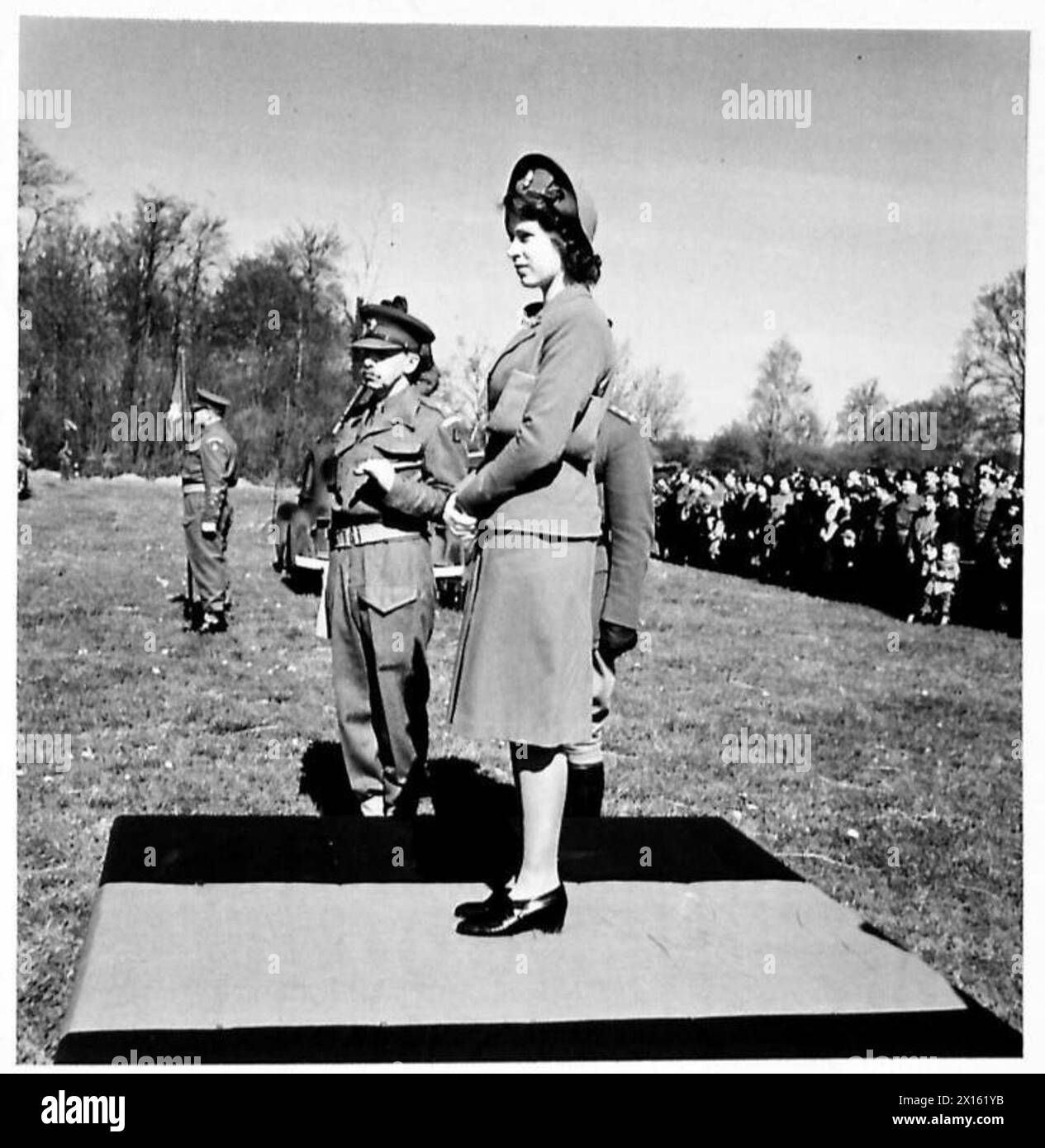 HRH PRINCESS ELIZABETH VISITS GUARDS ARMOURED BATTALION - Close-up ...