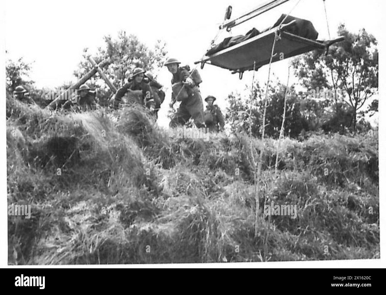 NEW METHOD OF GETTING CASUALTIES OVER THE RIVER - On the opposite bank ...