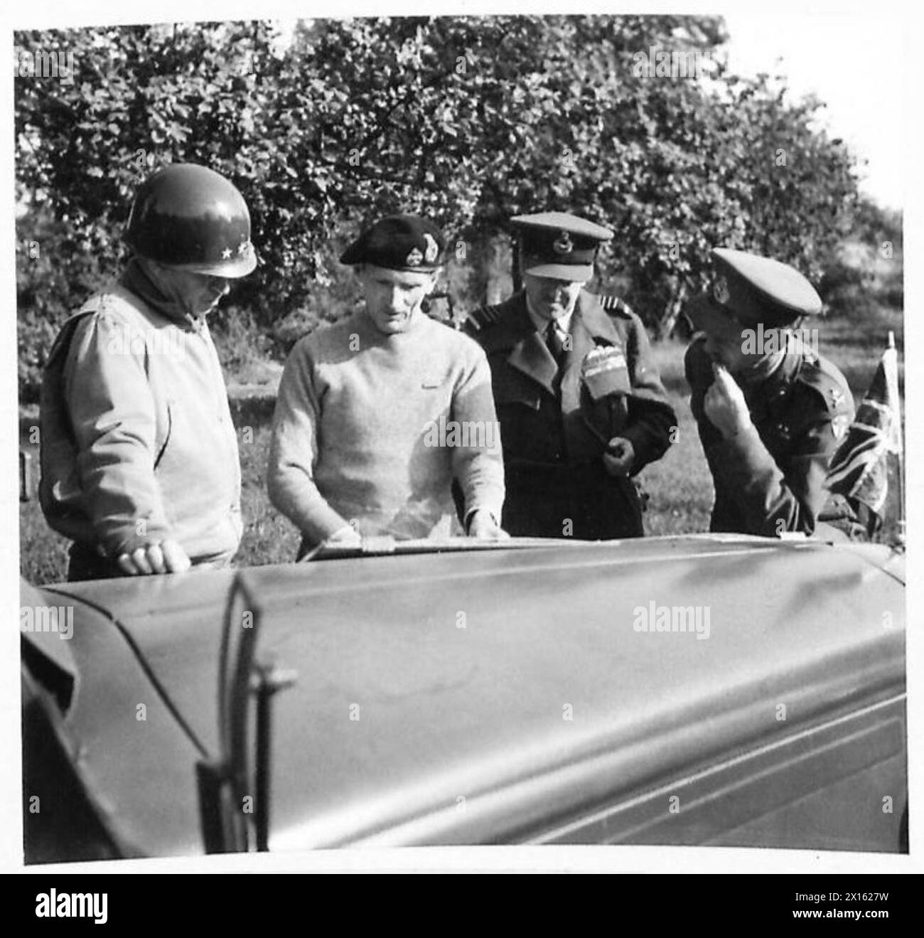 Senior Allied commanders, including Gen. Omar Bradley, Gen. Montgomery ...