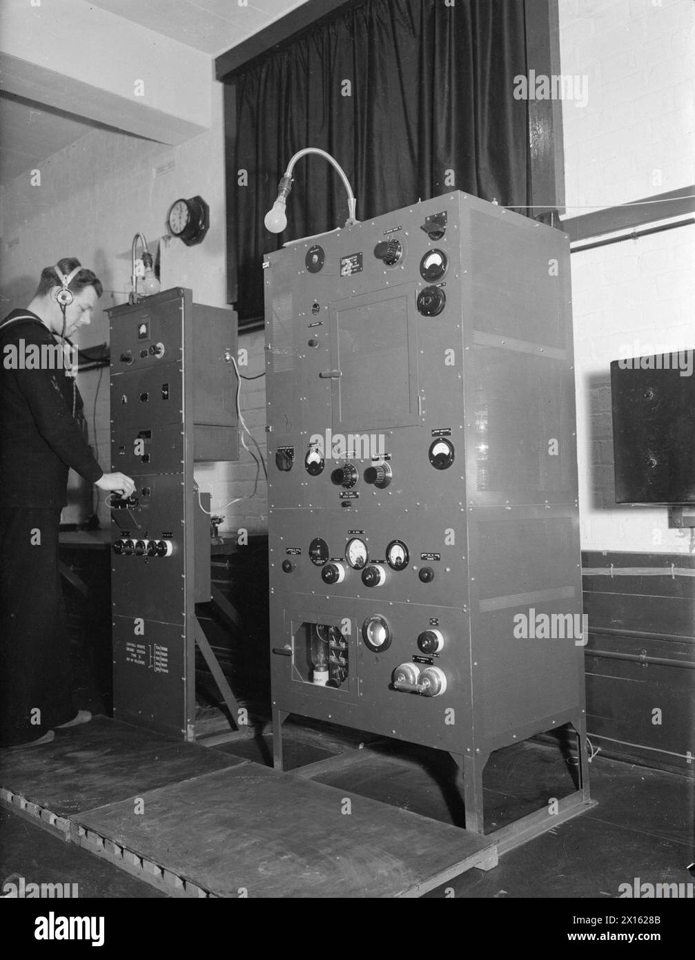 Type 1087 and TV5 transmitters are installed in the transmitting room ...