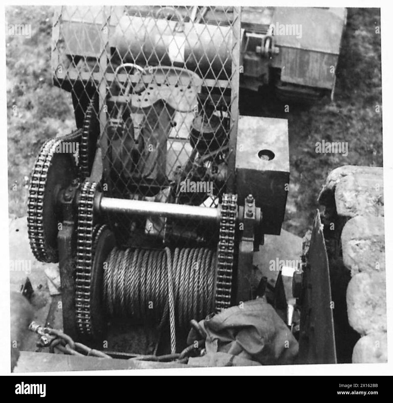 TANKS AND TRACKED TRANSPORTERS - The winch of a tracked transporter ...