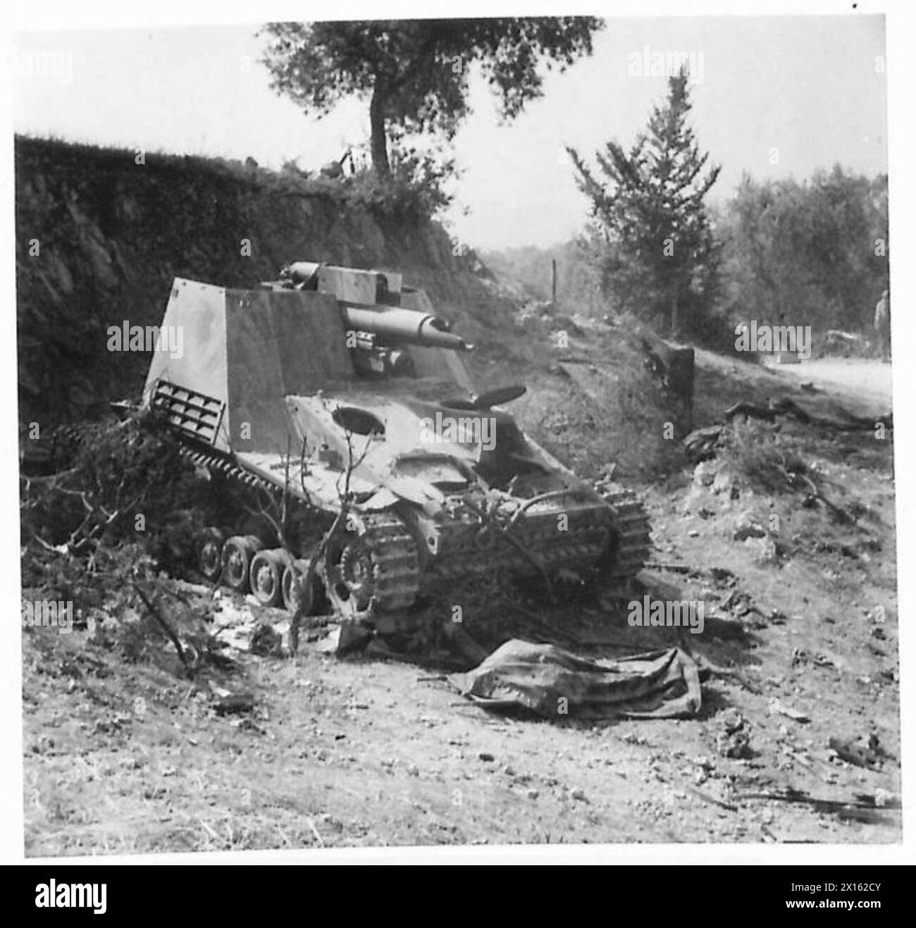 Destroyed self propelled unit Black and White Stock Photos & Images - Alamy