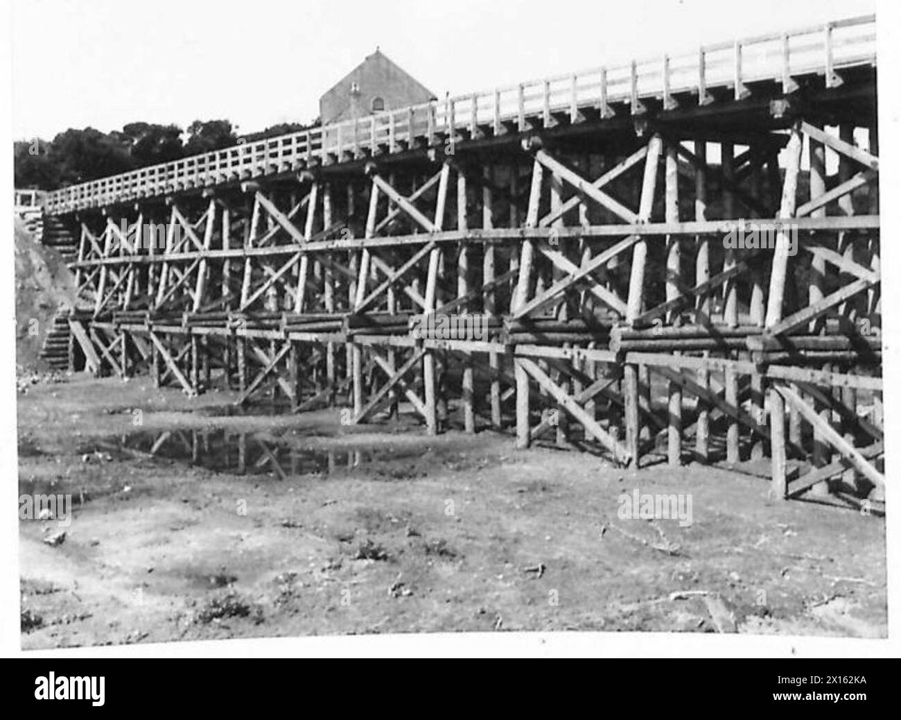 Timber bridges at White Myre Camp, Forres, built to Class 40 load ...