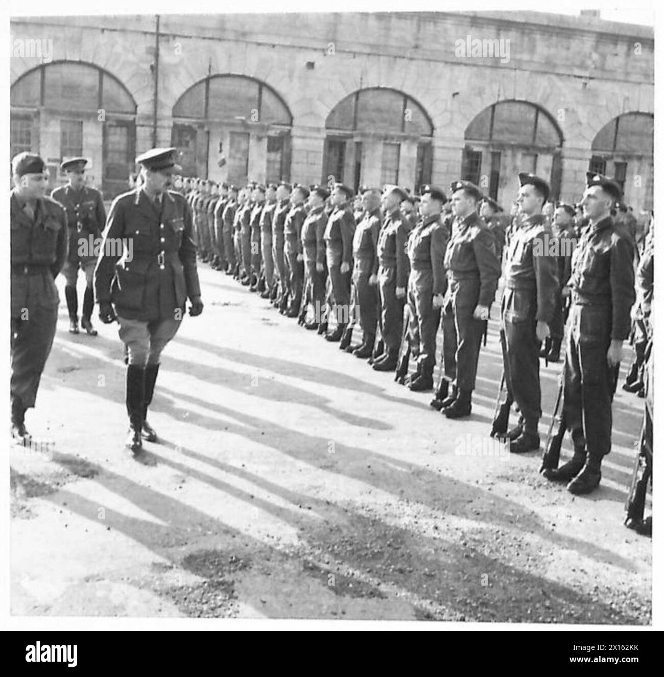 The Corps Commander inspects an infantry battalion being transferred to ...