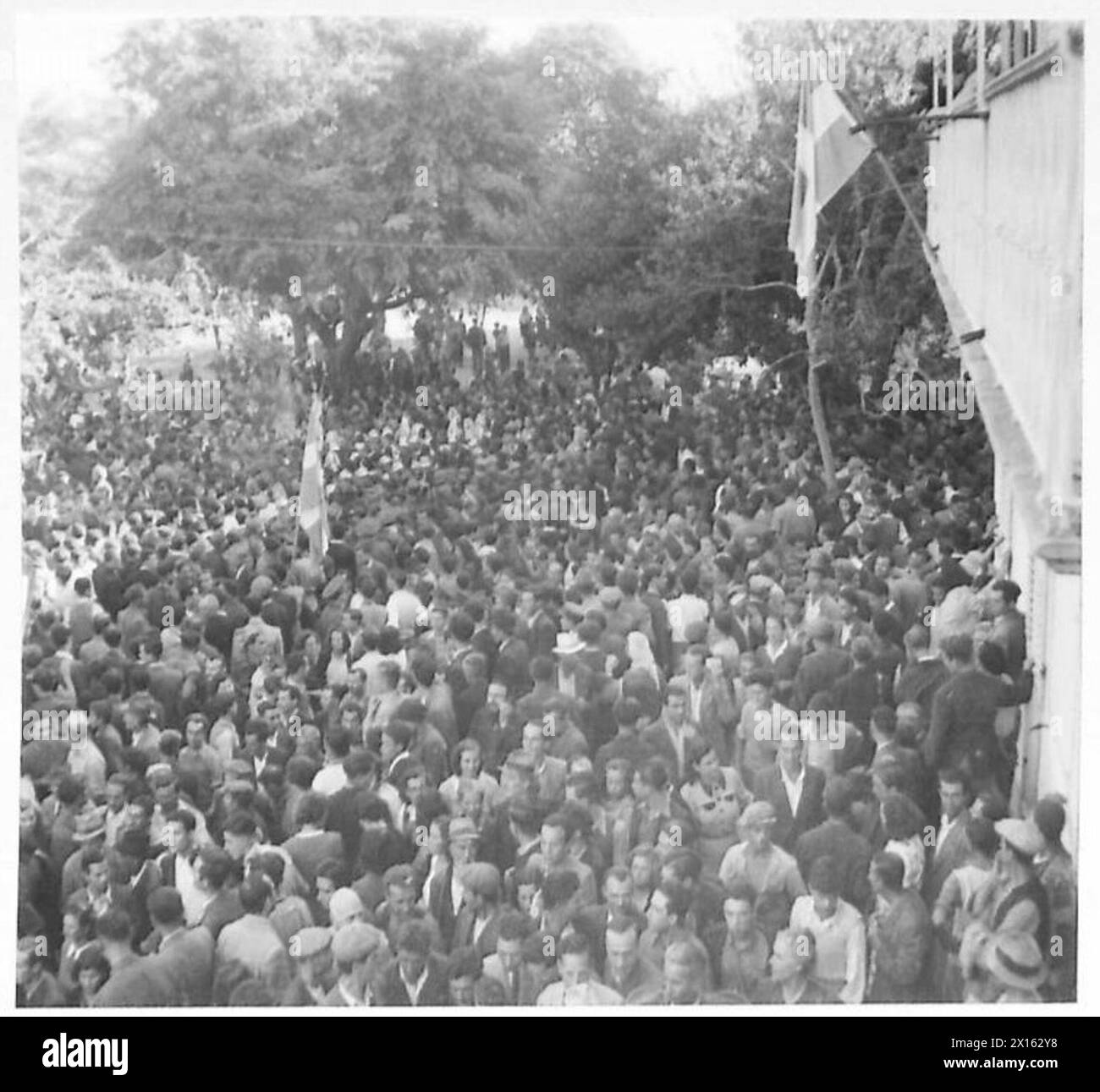 A portion of the crowd outside a Prefecture shows civilians in areas ...