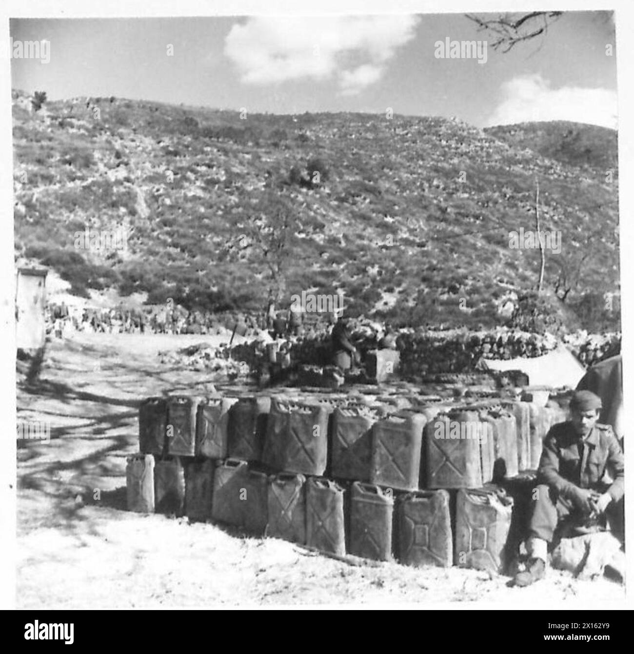 ITALY : FIFTH ARMYSUPPLIES BY JEEP TRAIN - A scene at Skipton dump ...