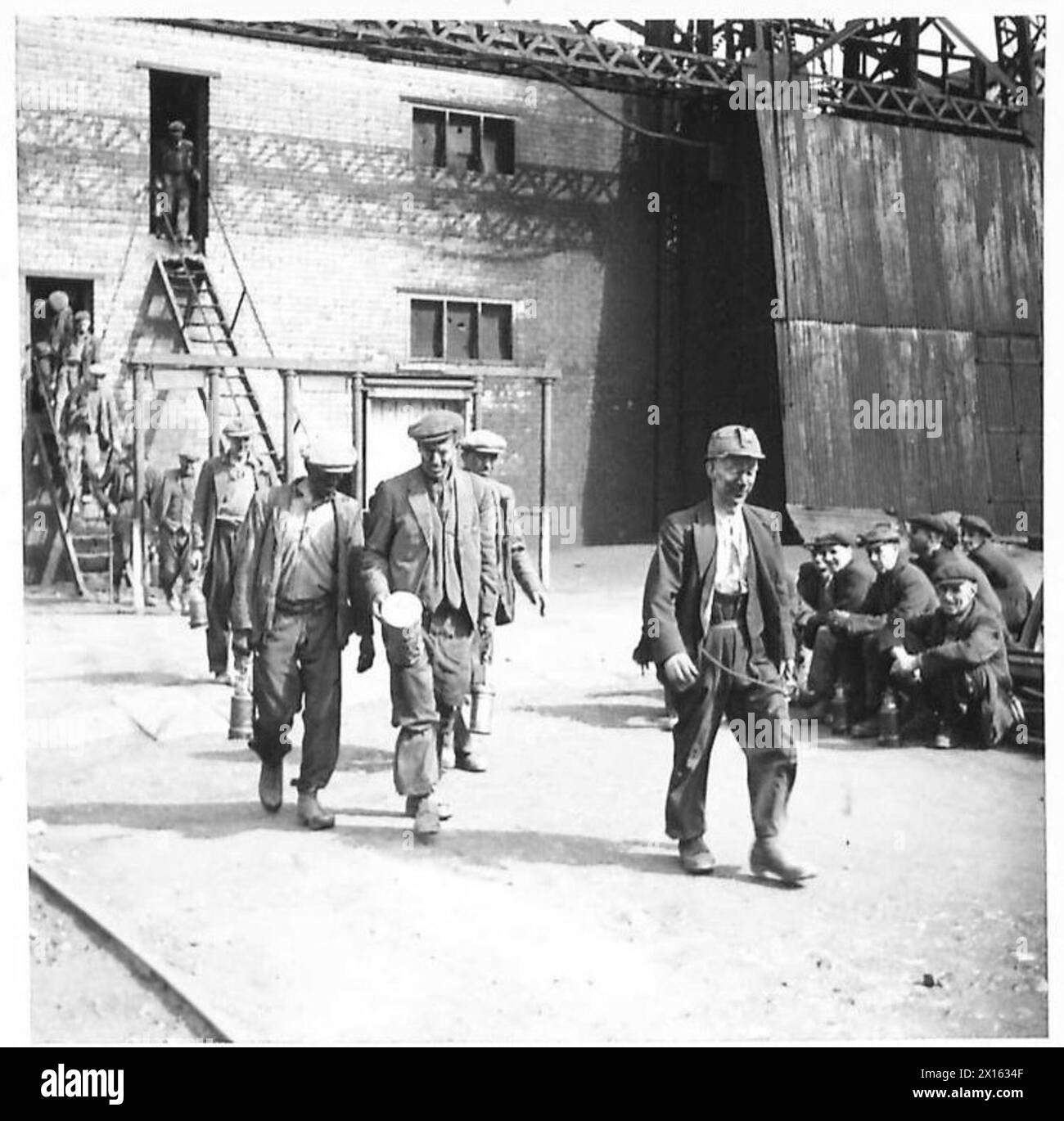 MINERS HOME GUARD PLATOON - Davies leaving the pit after his day's work ...