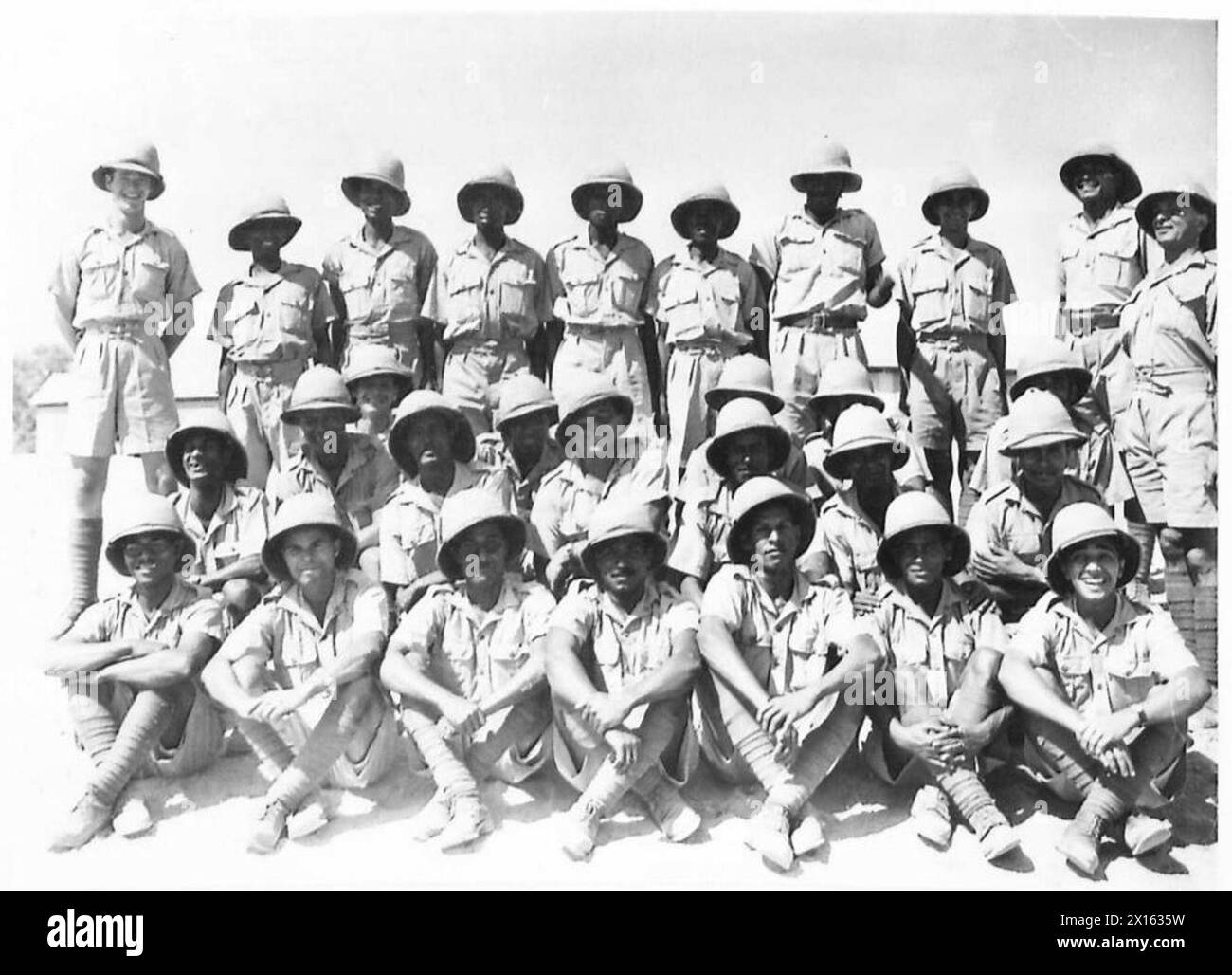 INSPECTION OF THE FIRST MAURITIUS CONTINGENT - A group of the newly ...