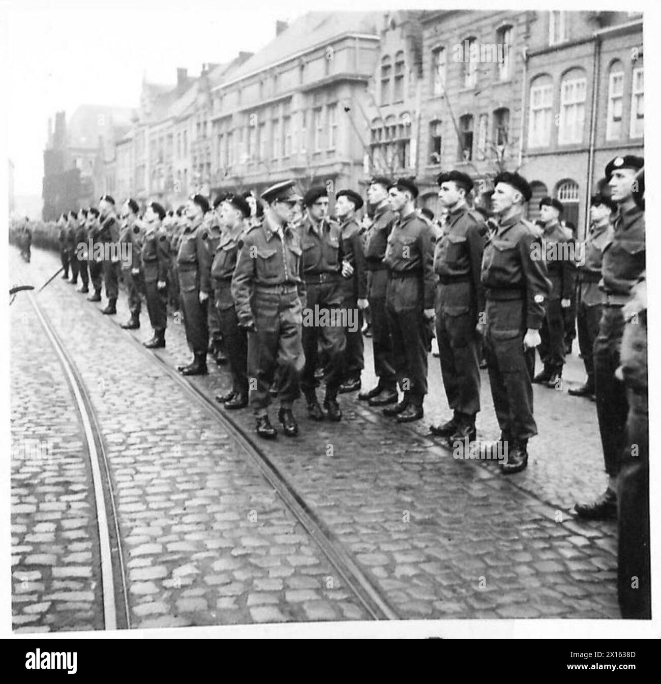 Brigadier Harvey inspects the Fife & Forfar Yeomanry 2nd Battalion ...