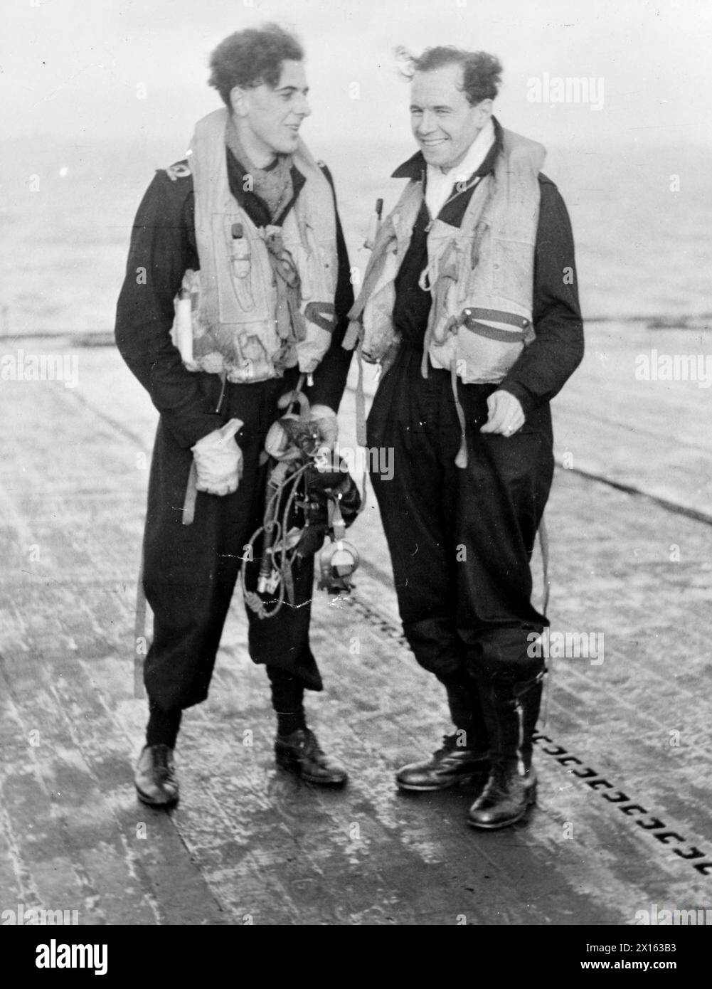 THEIR SEVEN-MINUTE FOLKE-WULF. DECEMBER 1943, ON BOARD HMS FENCER. THE ...