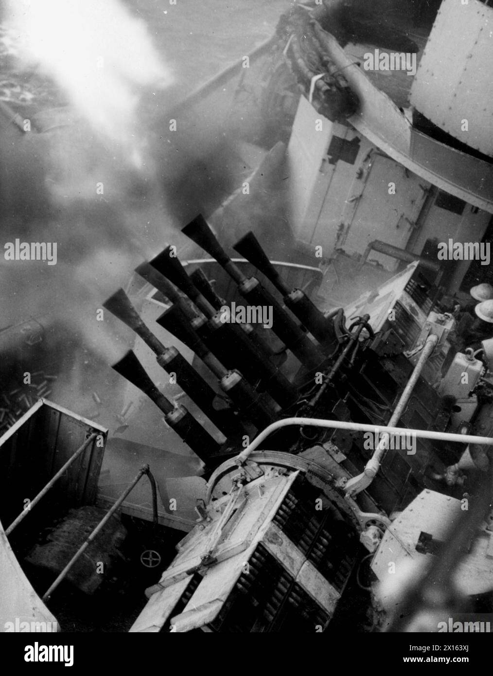 THE BATTLESHIP HMS HOWE IN NEW ZEALAND WATERS. JANUARY 1945, ON BOARD ...