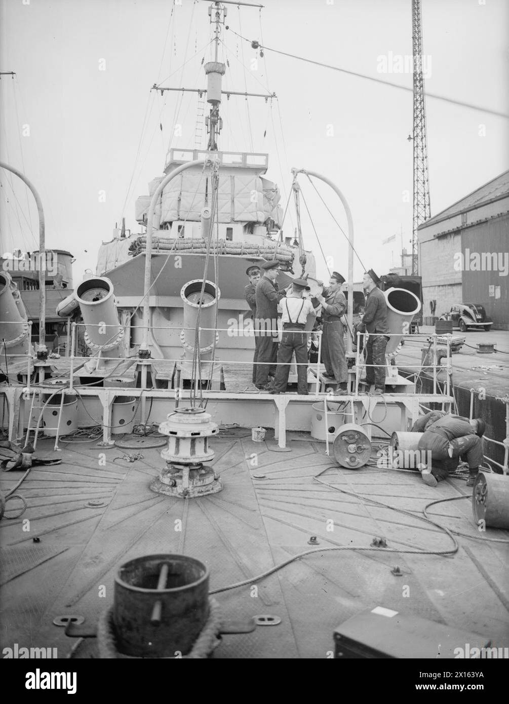 On 27 July 1941, on board HMS Whitehall, new depth charge throwers were ...