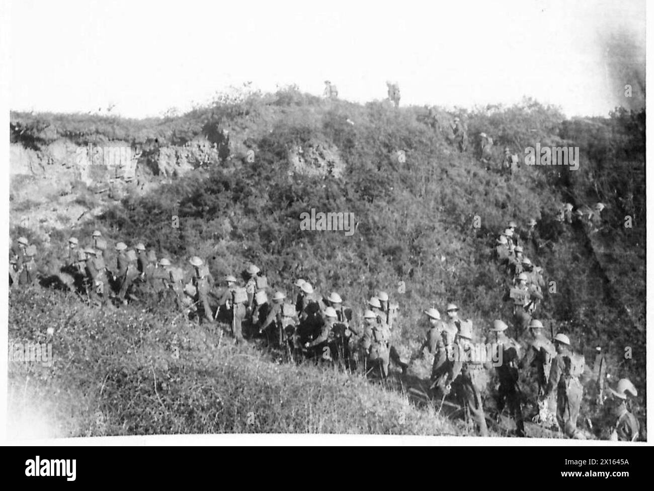 LONDON IRISH GO CLIFF CLIMBING - Some of the troops advancing up the ...