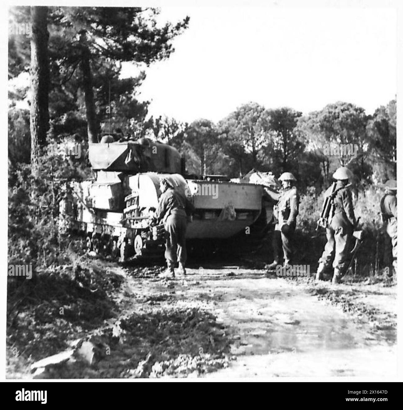 German forces withdrew and fired mortars, while British infantry ...