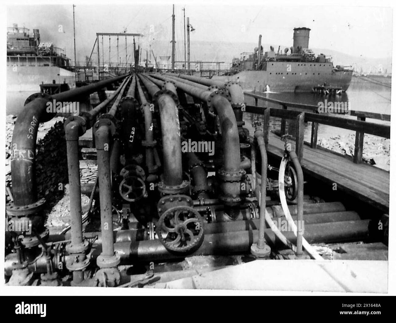 BASE PETROL FILLING DEPOT AT NEATH - Showing the pipe lines coming ...