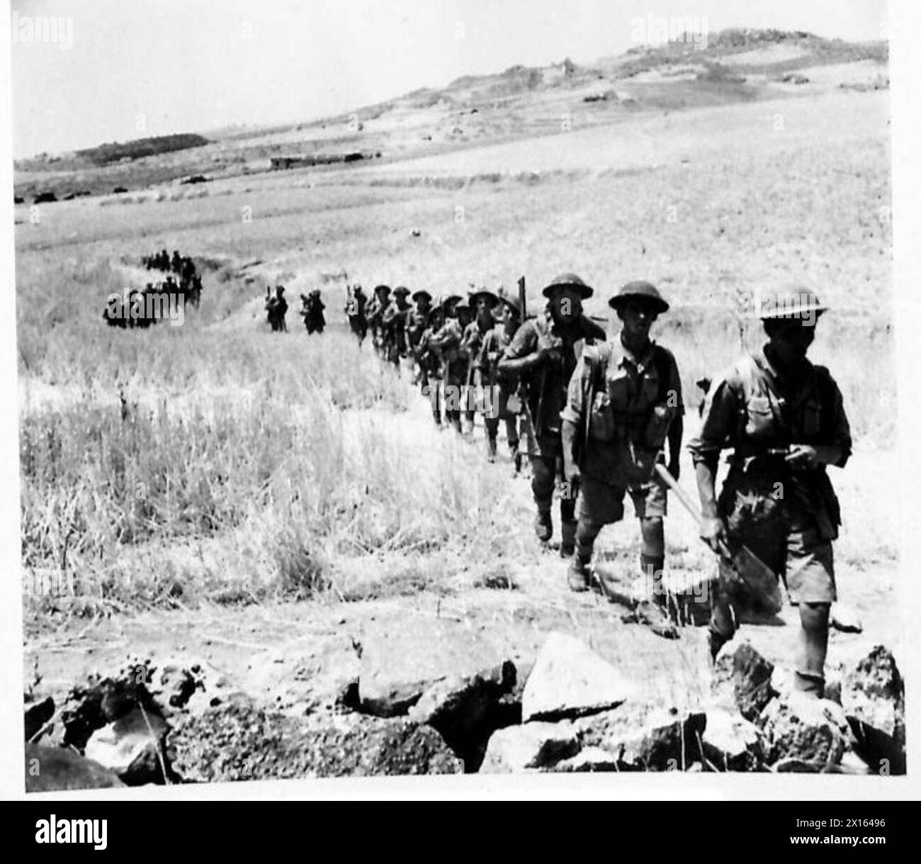 The 2nd Inniskilling Regiment of the 78th Division advances towards ...