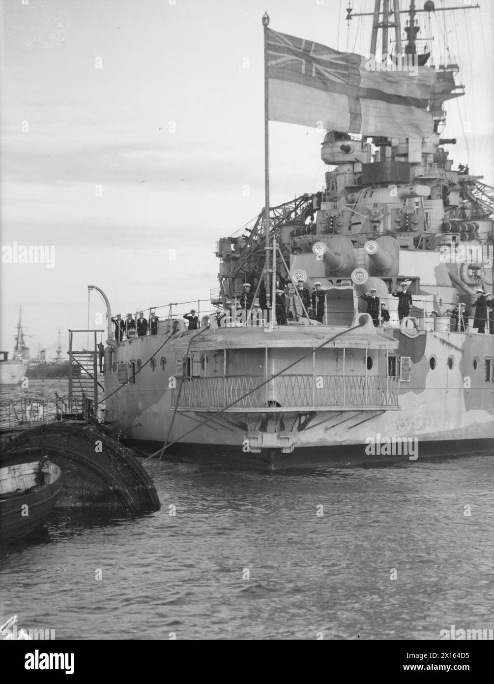 ADMIRAL SIR ANDREW CUNNINGHAM, C IN C MEDITERRANEAN FLEET AT MORNING ...