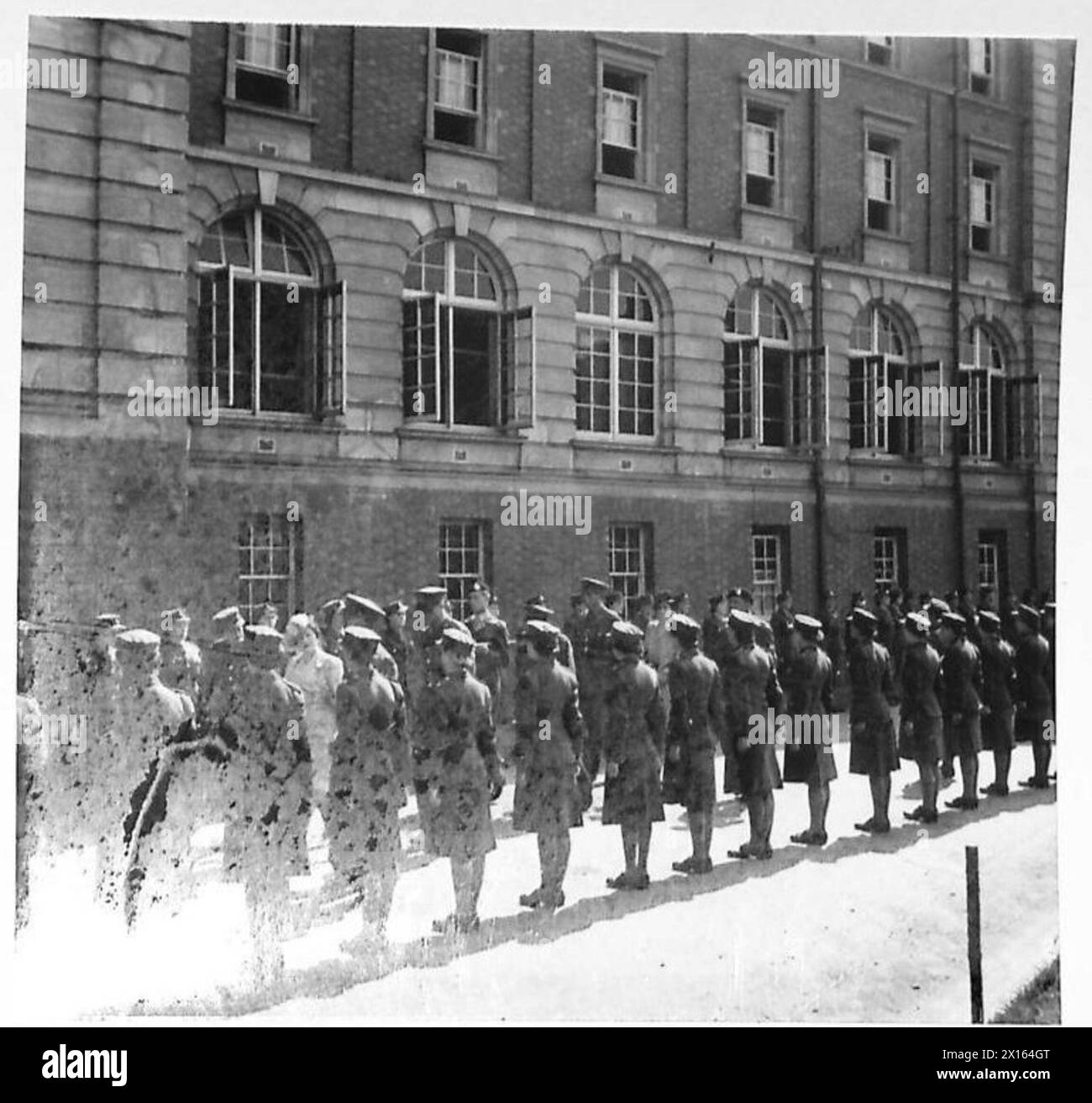 ATS auxiliaries are lined up for inspection at Sandhurst during the ...