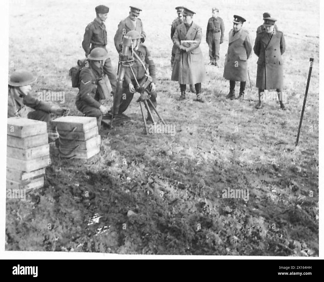 DOMESTIC EFFICIENCY FIRST - Lord Gort watching a trench mortar section ...
