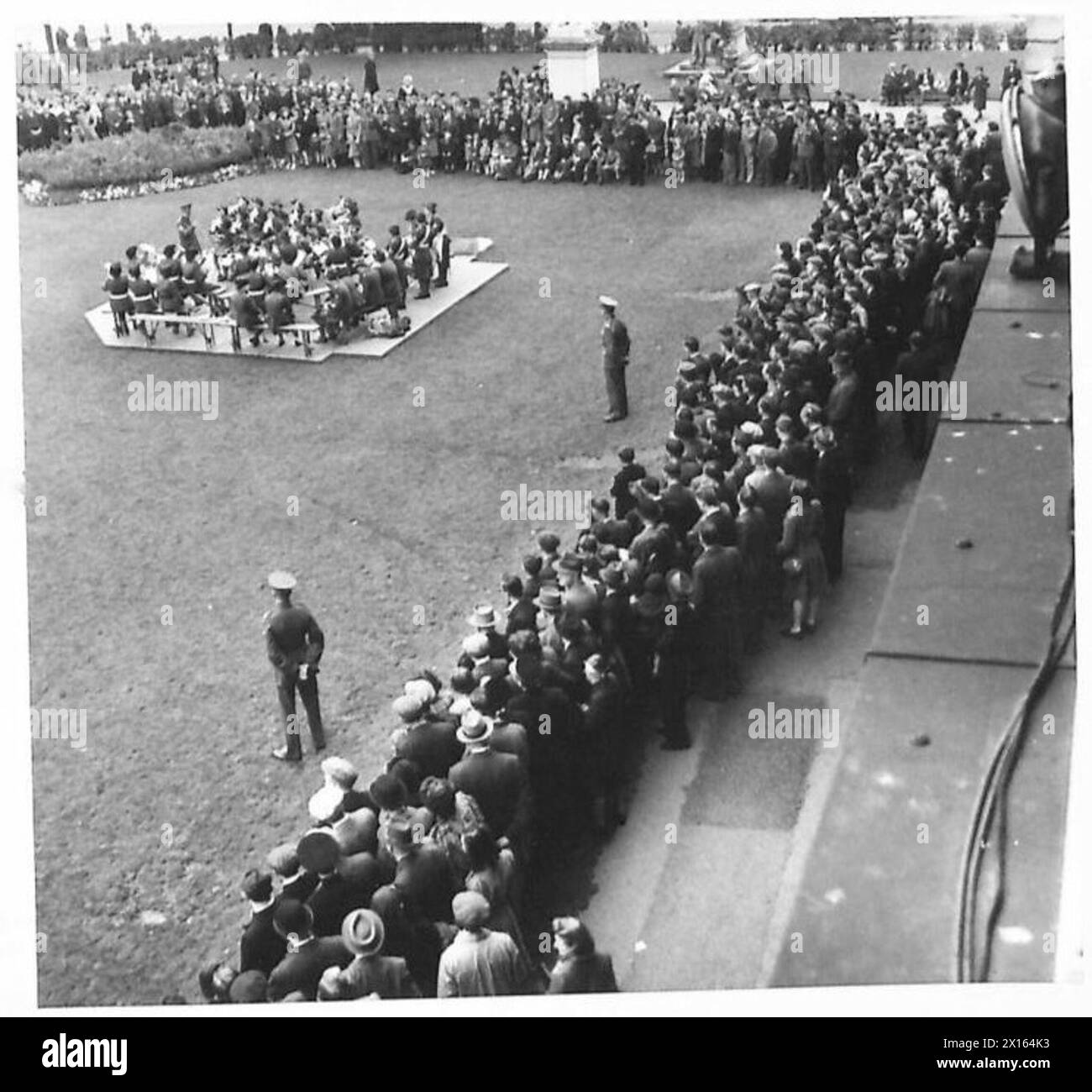 The ATS Band performs a farewell concert for a large audience as part ...