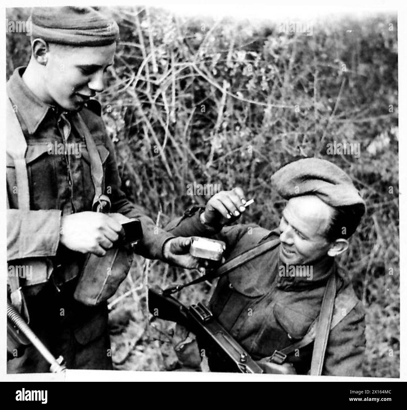 Fusiliers Hassard and Guyler are back at their section position having ...