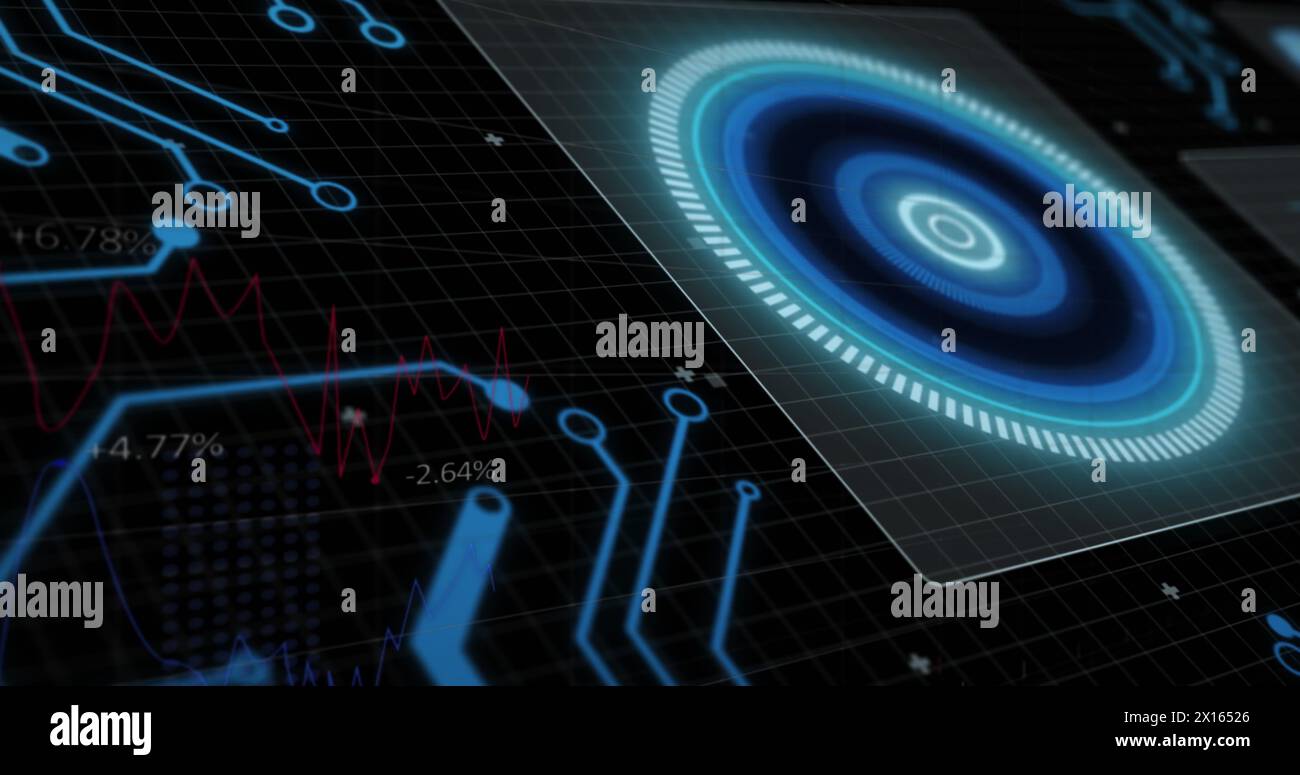 Image of scope scanning over computer circuit board Stock Photo - Alamy
