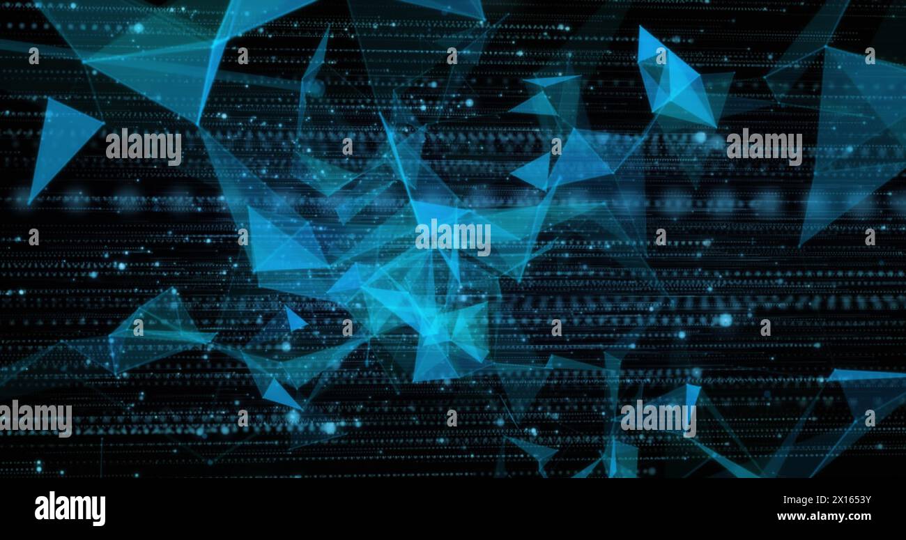 Image of spots over moving shapes Stock Photo - Alamy