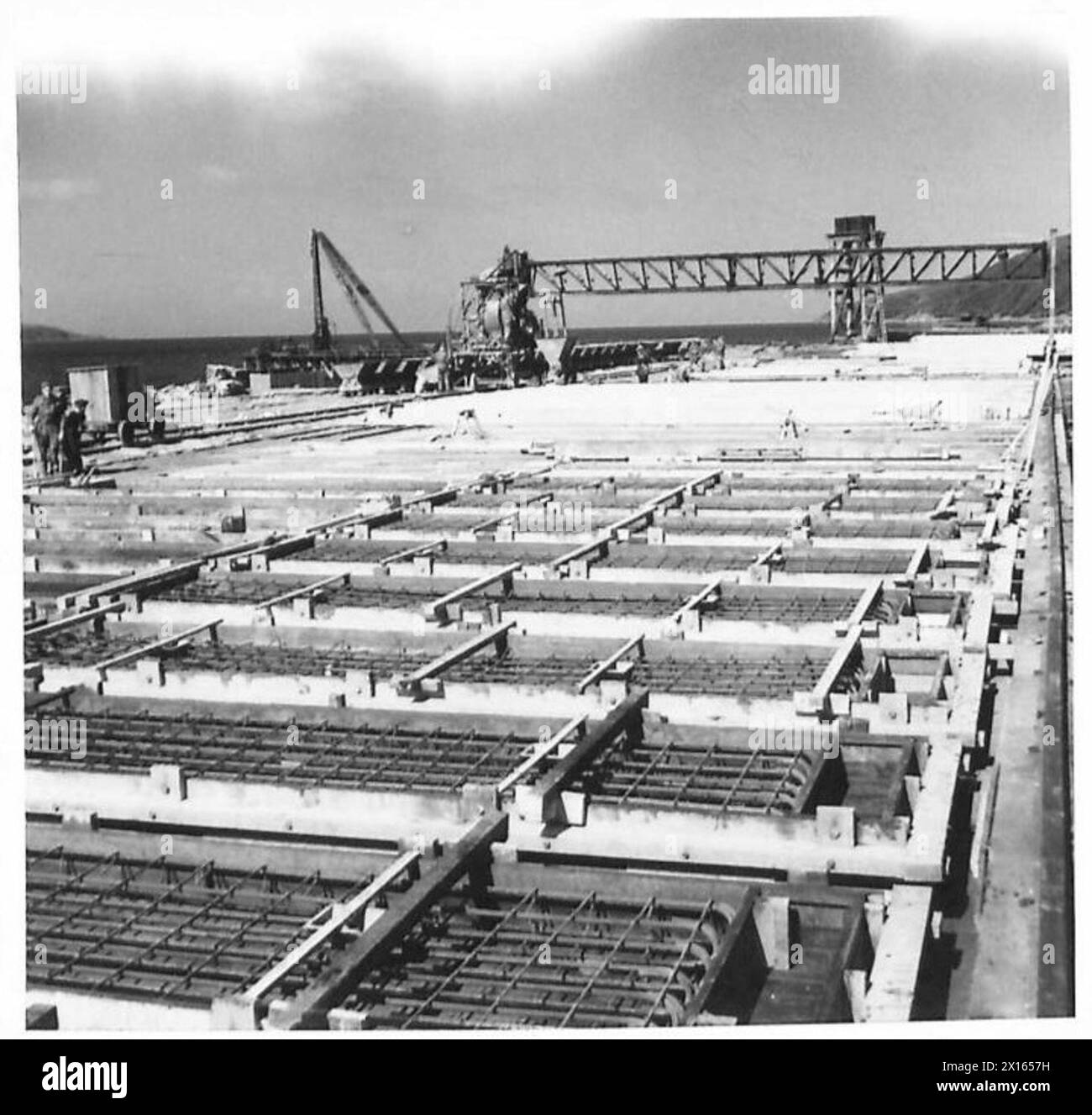 British Army personnel conduct port construction at Loch Ryan ...