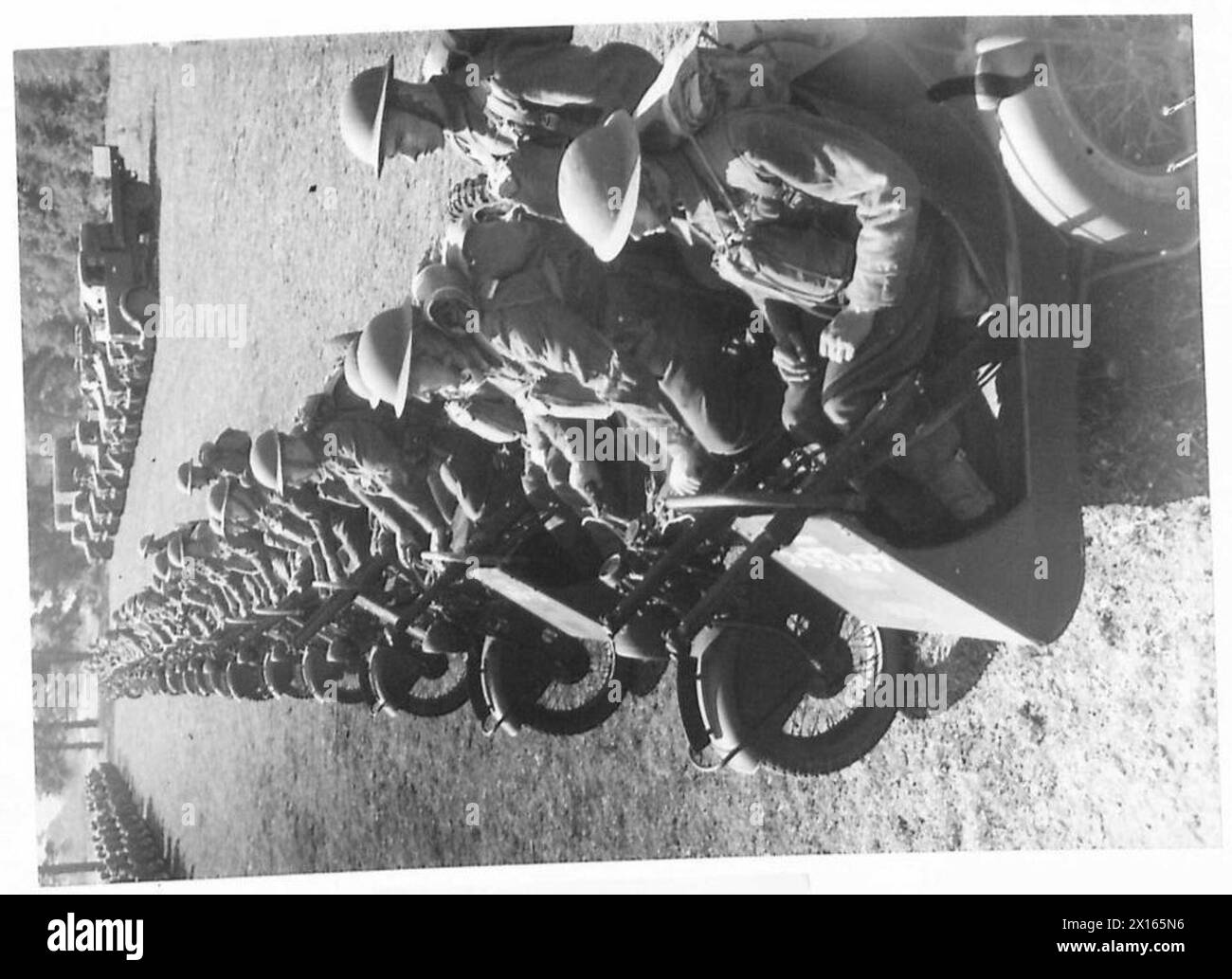 Motorcycle reconnaissance troops of the Royal Northumberland Fusiliers ...