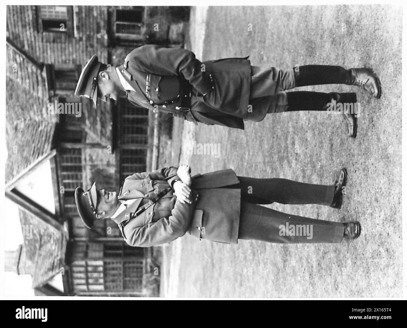 Major General E.B. Burrows is pictured with one of his officers ...