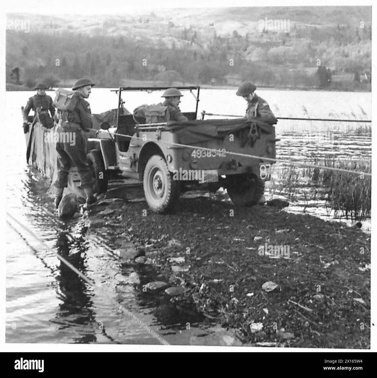 A British Army field ambulance unit demonstrates lake-crossing ...