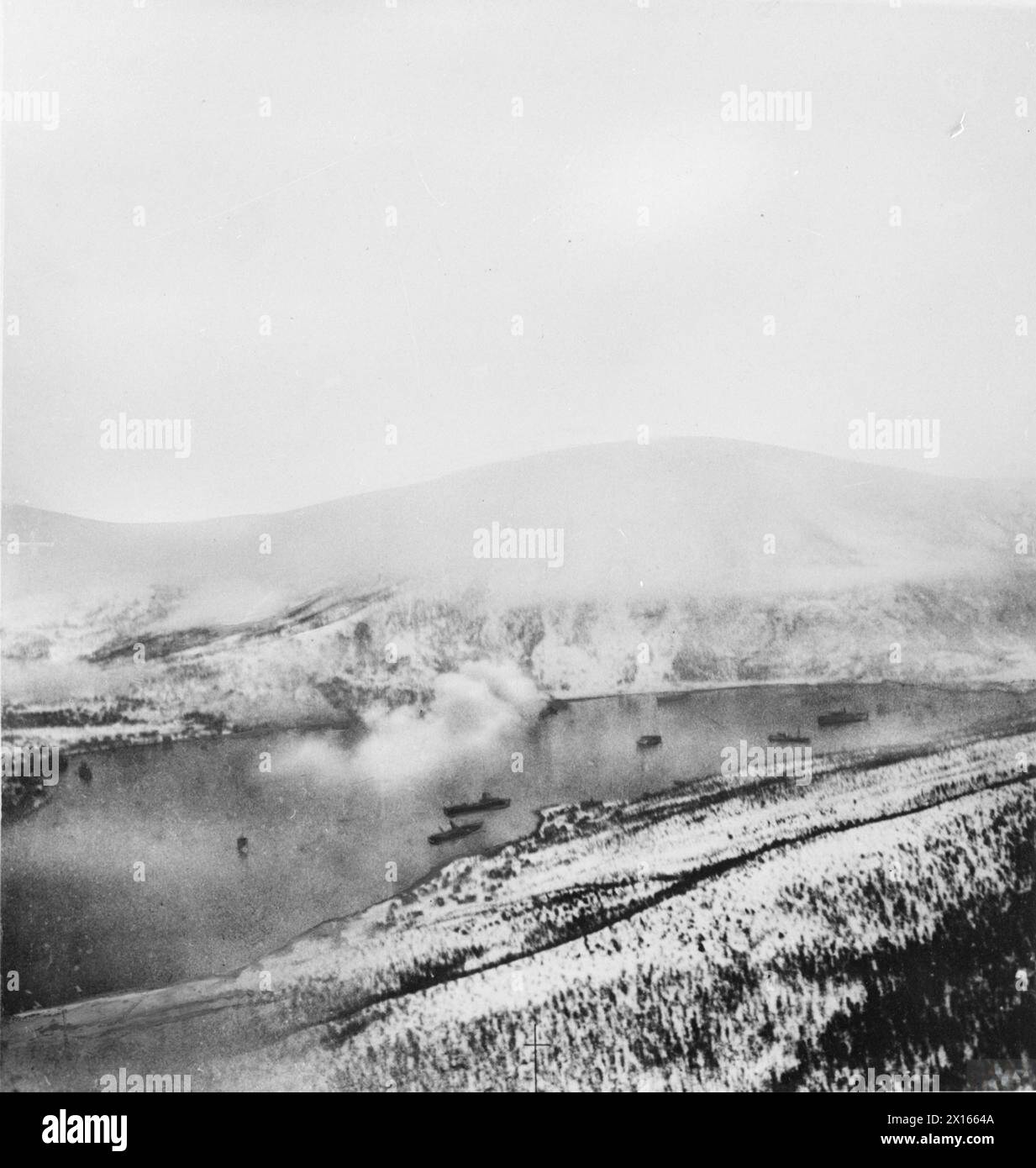 THE SECOND BRITISH NAVAL ACTION OFF NARVIK. 13 APRIL 1940, AERIAL ...