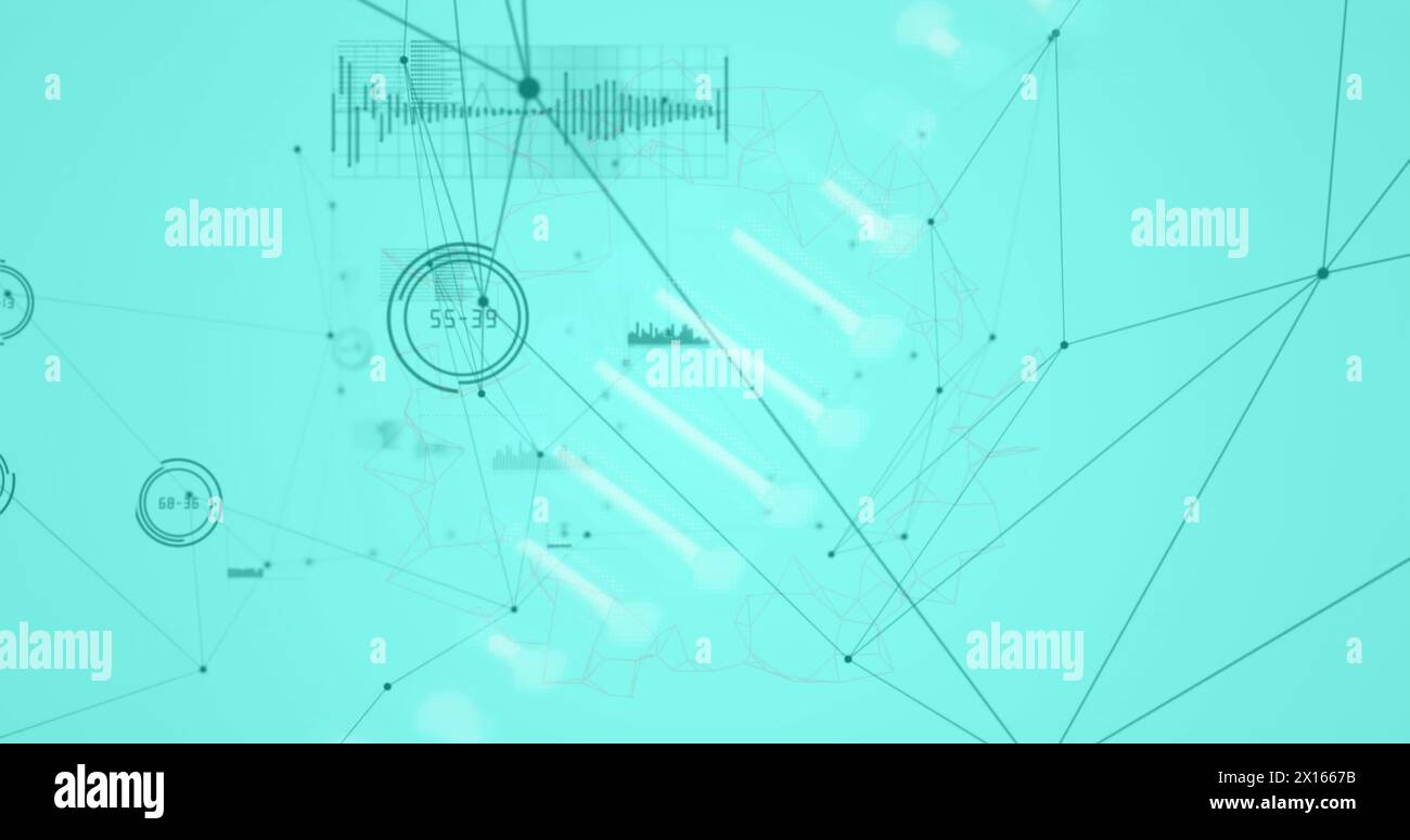 Image of dna strand with networks of connections Stock Photo - Alamy
