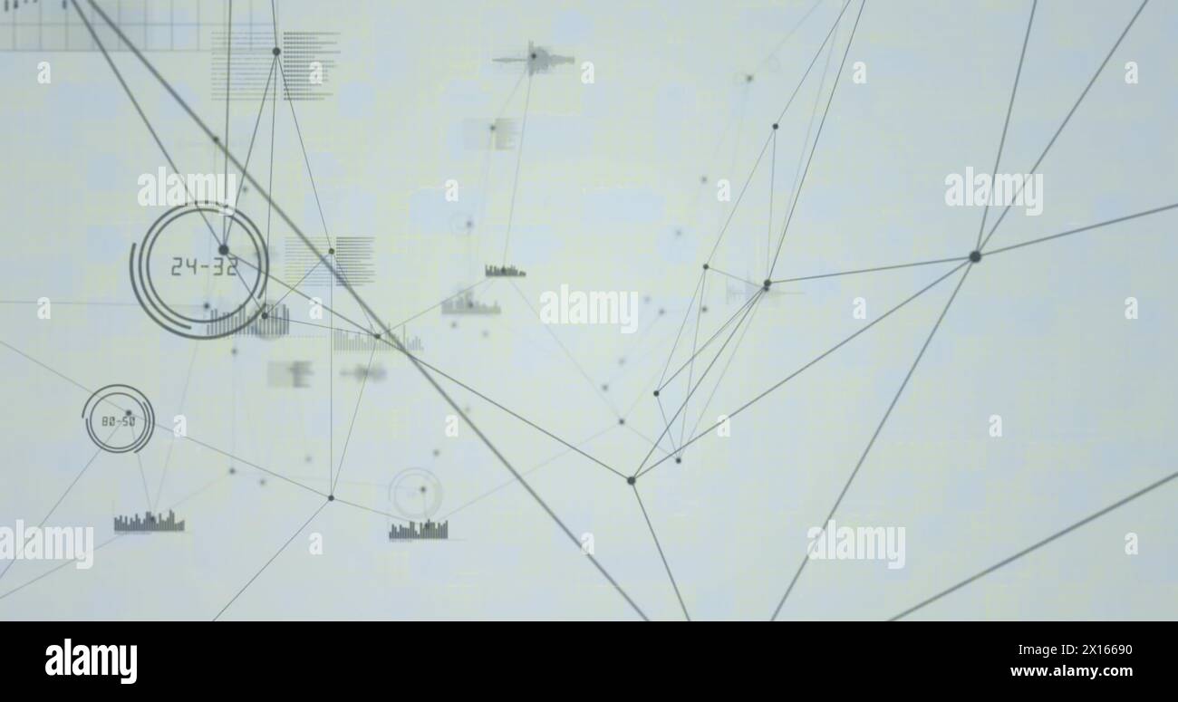 Animation moving network connections busy hi-res stock photography and ...