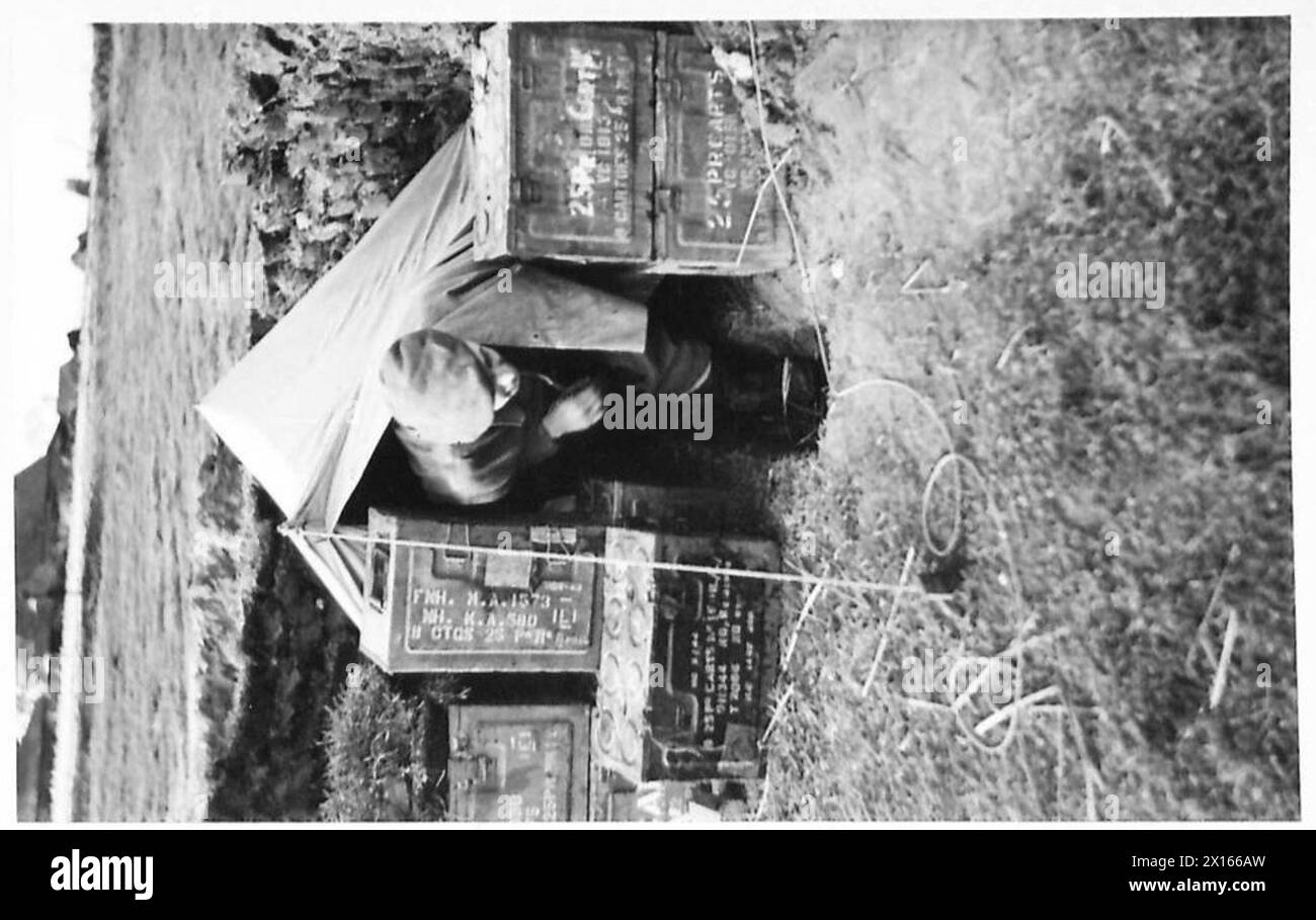Sergeant Davies of Walsall emerges from his bivouac shelter while ...
