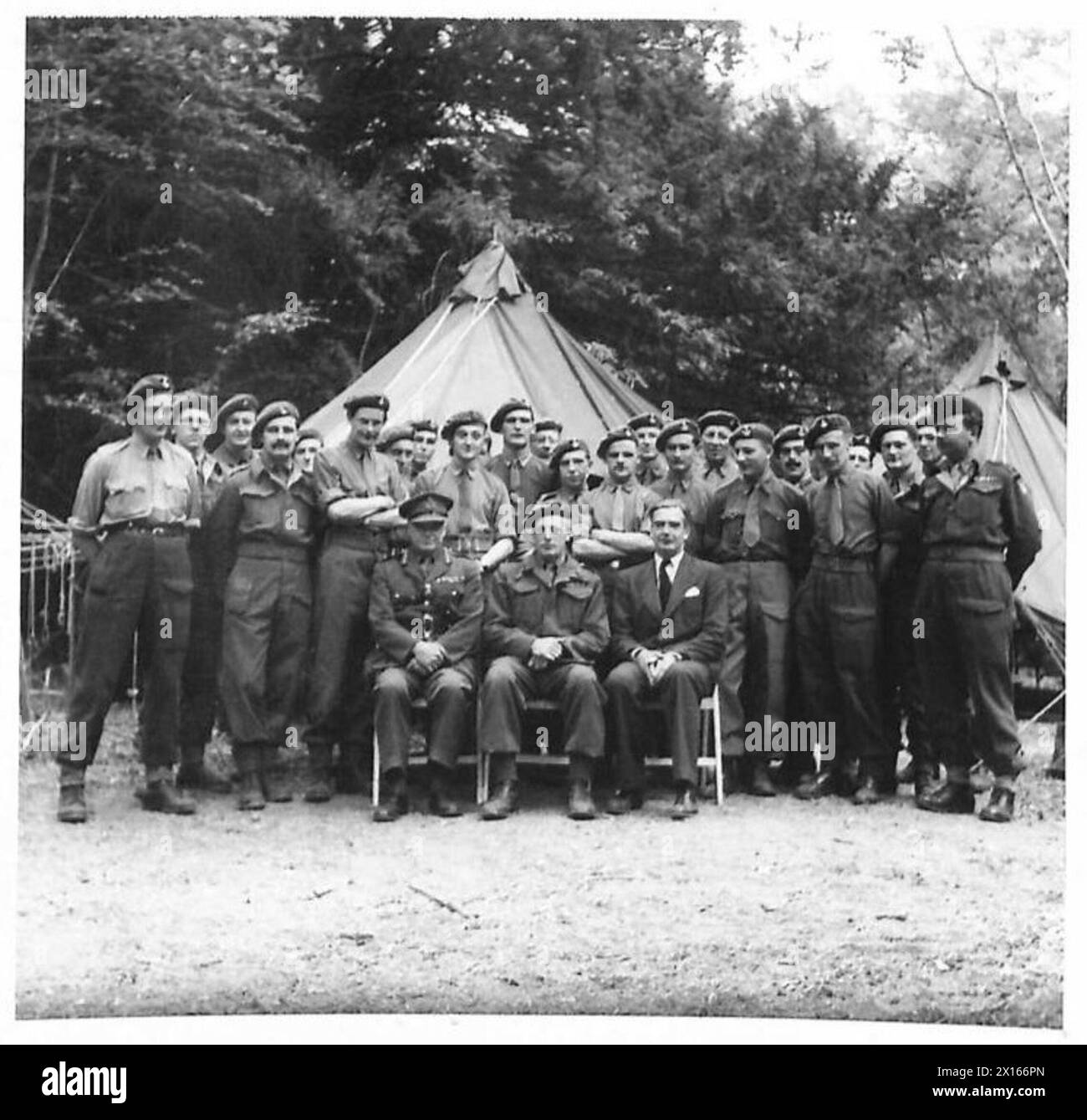 Mr. Eden visits a British Army Brigade Headquarters and is pictured ...