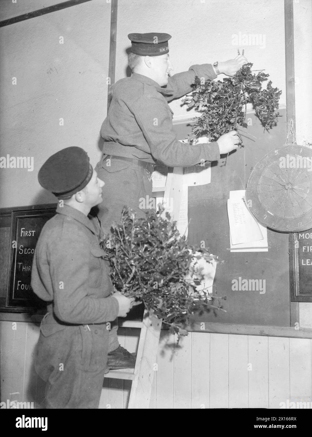 THE NAVY GETS READY FOR CHRISTMAS. DECEMBER 1940, HMS DRAKE, ROYAL ...