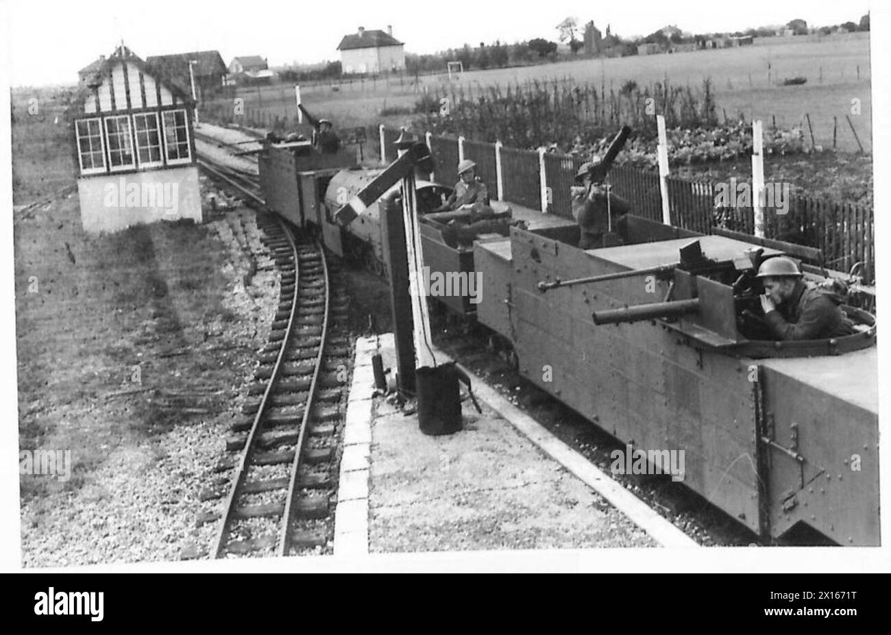 Light Railway Armoured Train Anti Invasion Precaution Photographs Showing One Of The