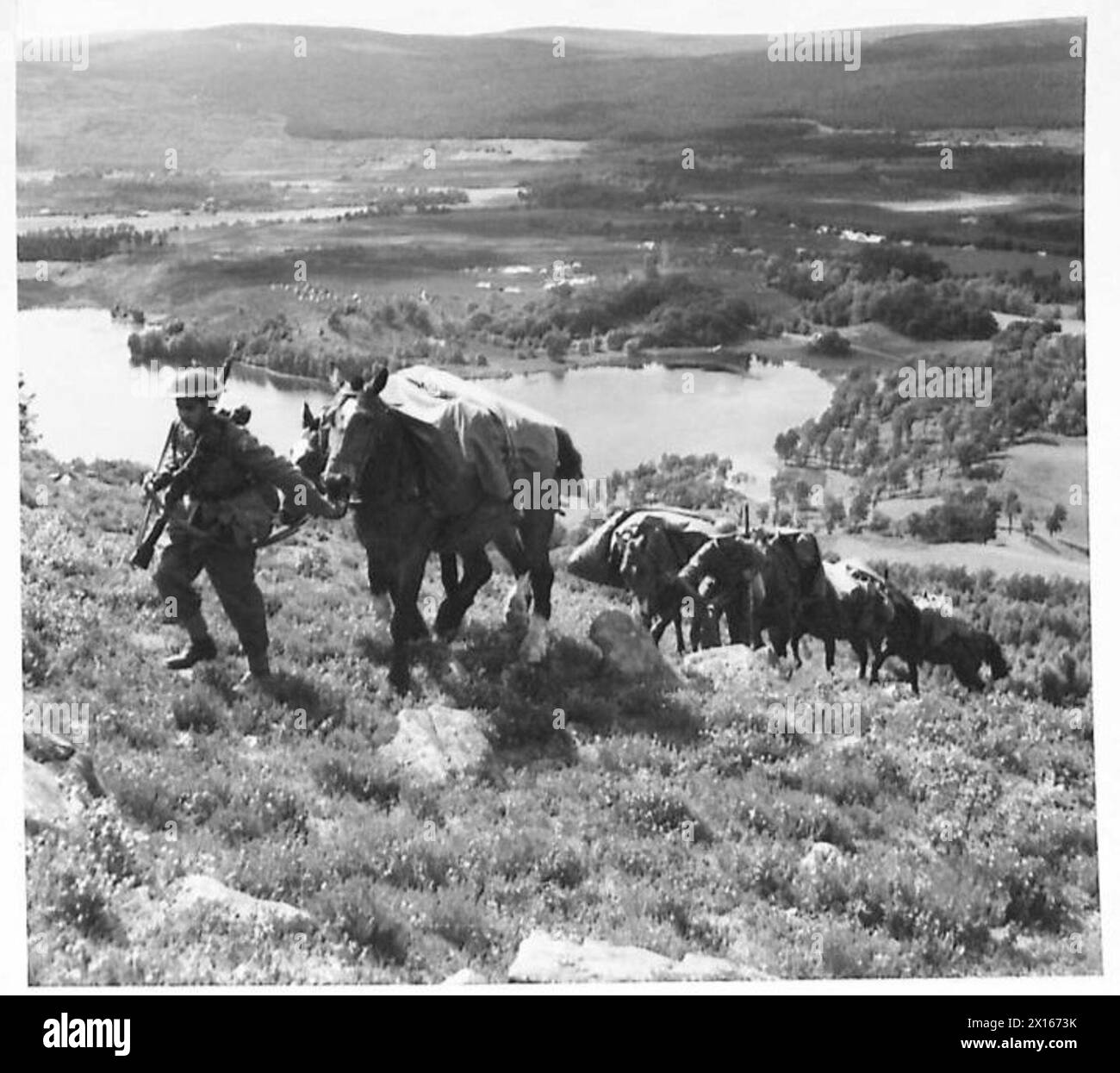 ROYAL INDIAN ARMY SERVICE CORPS - Through bracken and over rough stoney ...